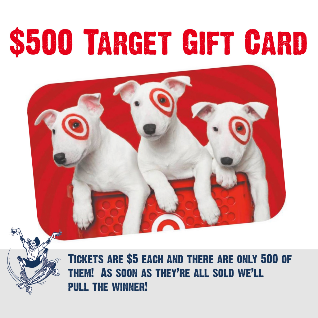 $500 Target Gift Card Raffle - Lunenburg Skate Park